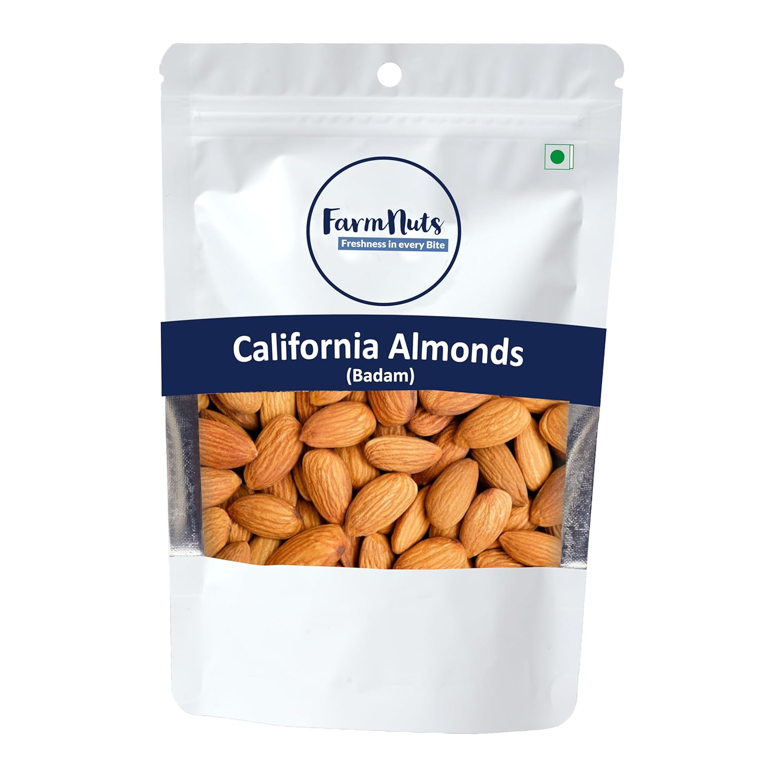 FarmNuts-BadamCalifornia 100% natural premium California almonds Pouch ...