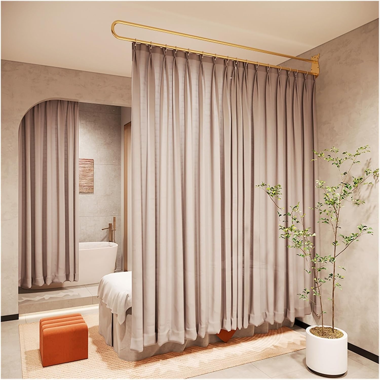Amazon.com: Salon Room Divider Curtain for Spa, Indoor Privacy Curtain ...