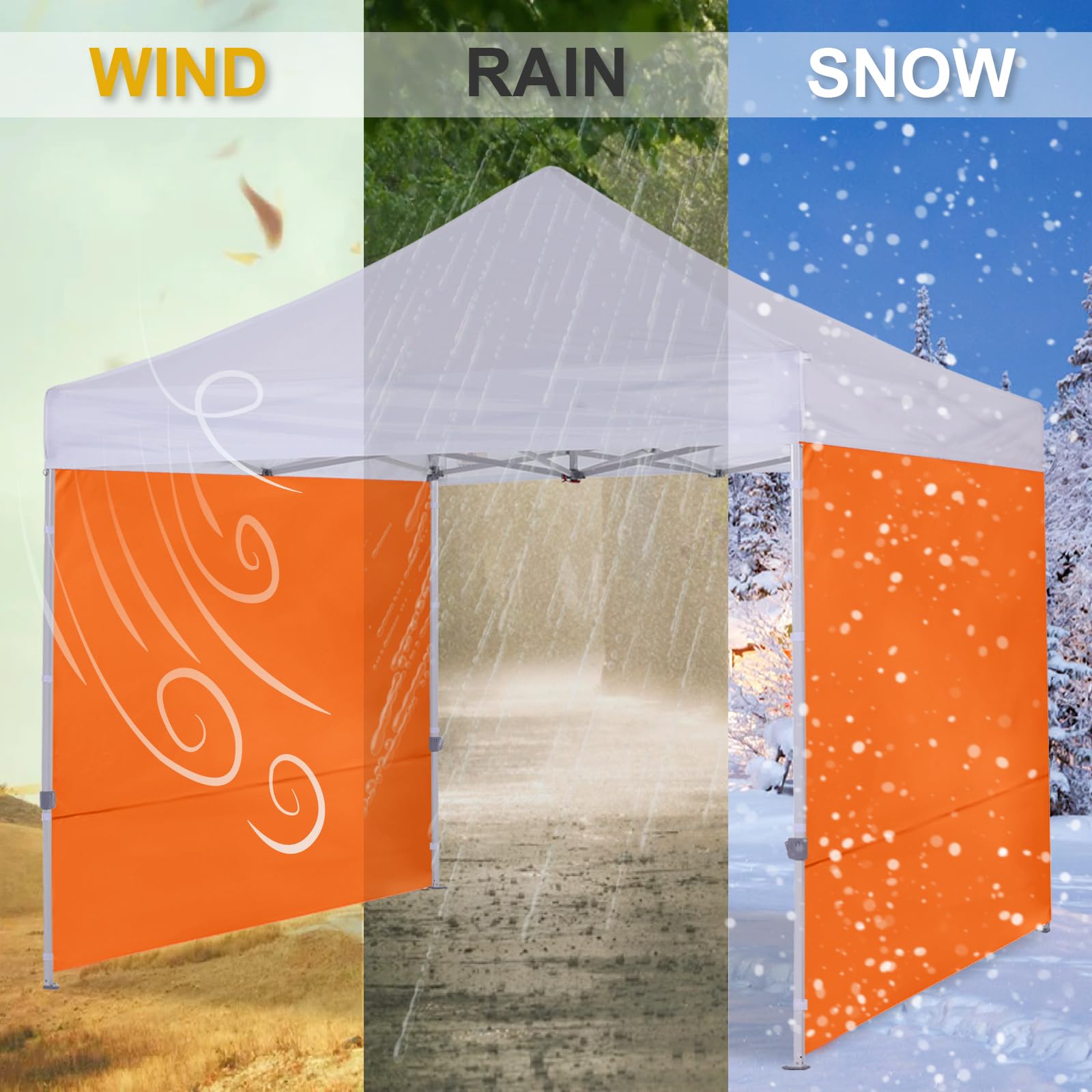 Snapklik.com : COOSHADE SunWall For 10x10 Pop Up Canopy Tent