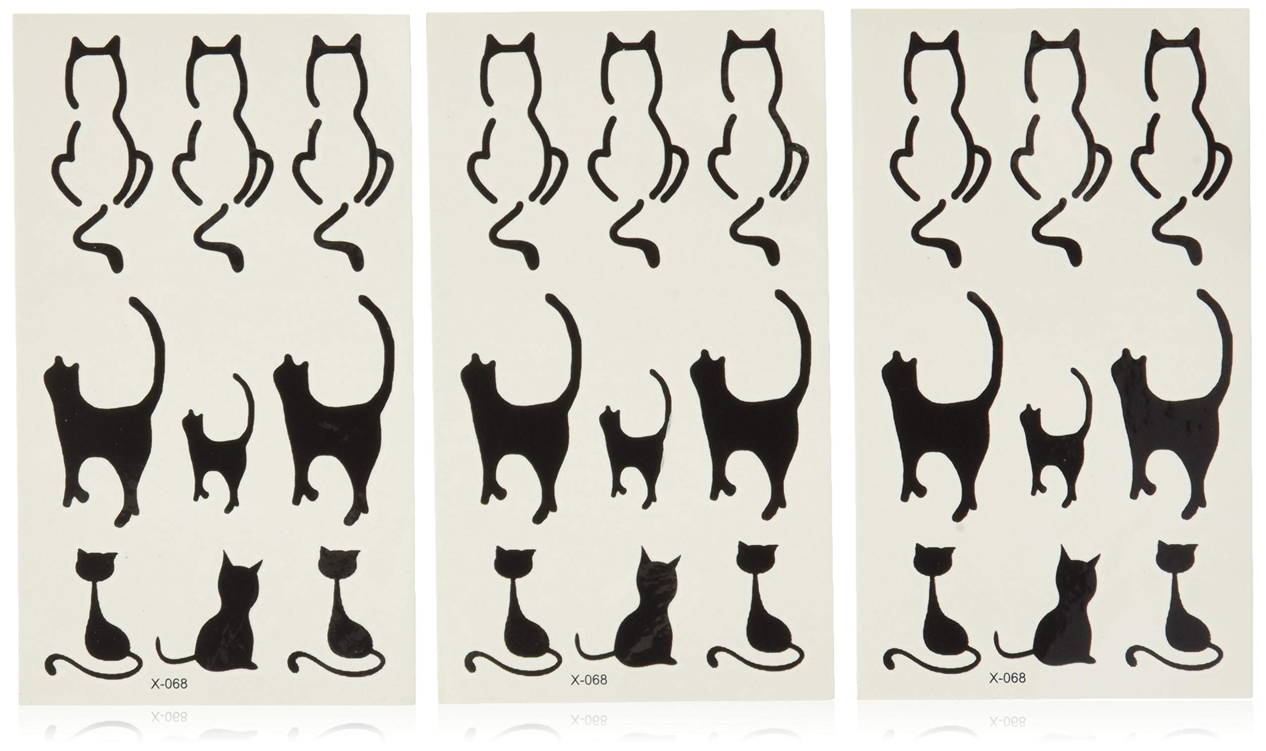 Cat Silhouette Tattoo Neck