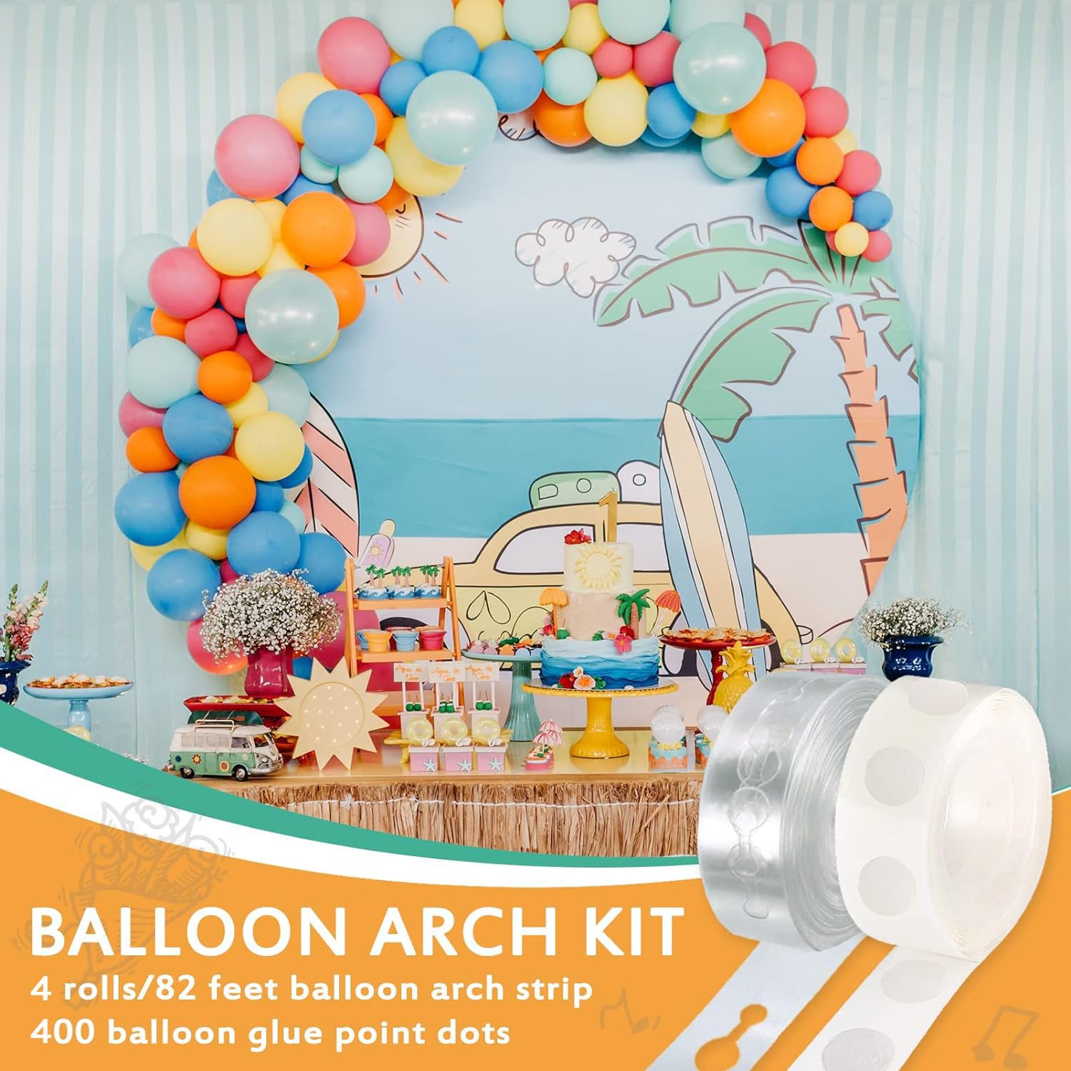 Snapklik.com : Balloon Arch Kit, 65.6 Ft Balloon Decorating Garland ...