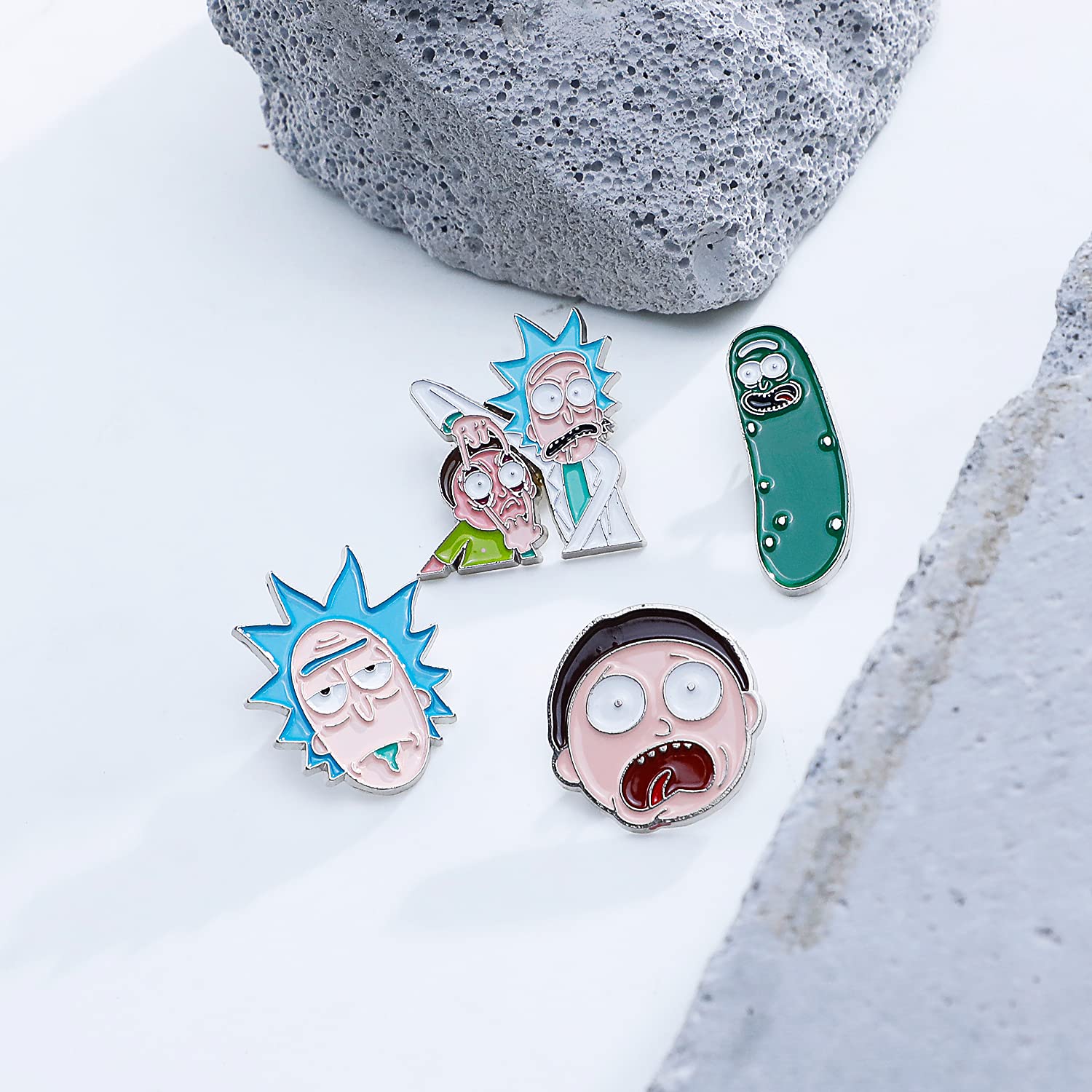 Rick and Morty Pins Pickle Rick Morty Enamel Lapel Pins Cartoon Fans ...
