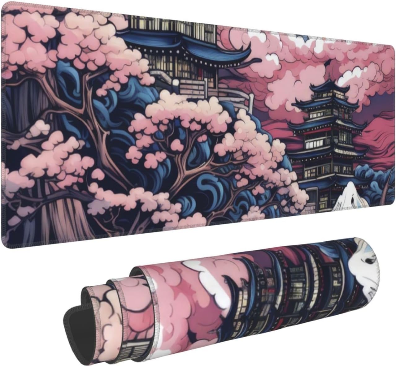 Amazon.com: Pink Japanese Sakura Gaming Mouse Pad Extended 3XL Cherry ...