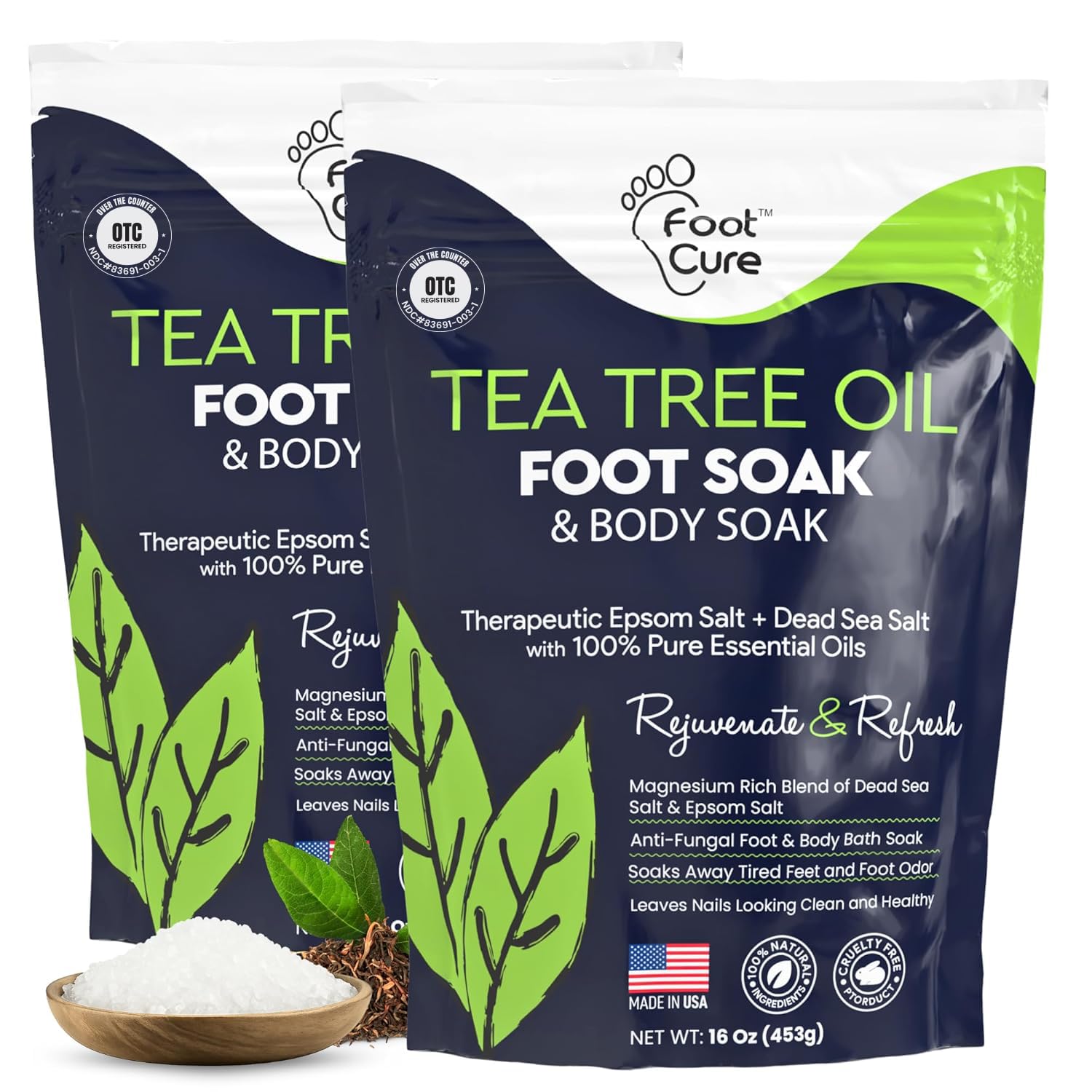 Tea Tree Oil Foot Soak with Epsom Salt - Best Toenail Fungus Treatment ...