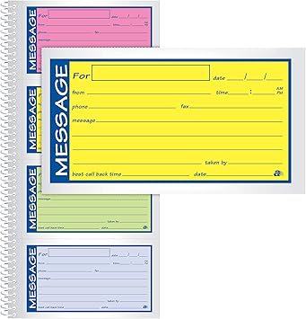 Amazon.com : Adams® High Impact Phone Message Book, 2-Part Carbonless ...