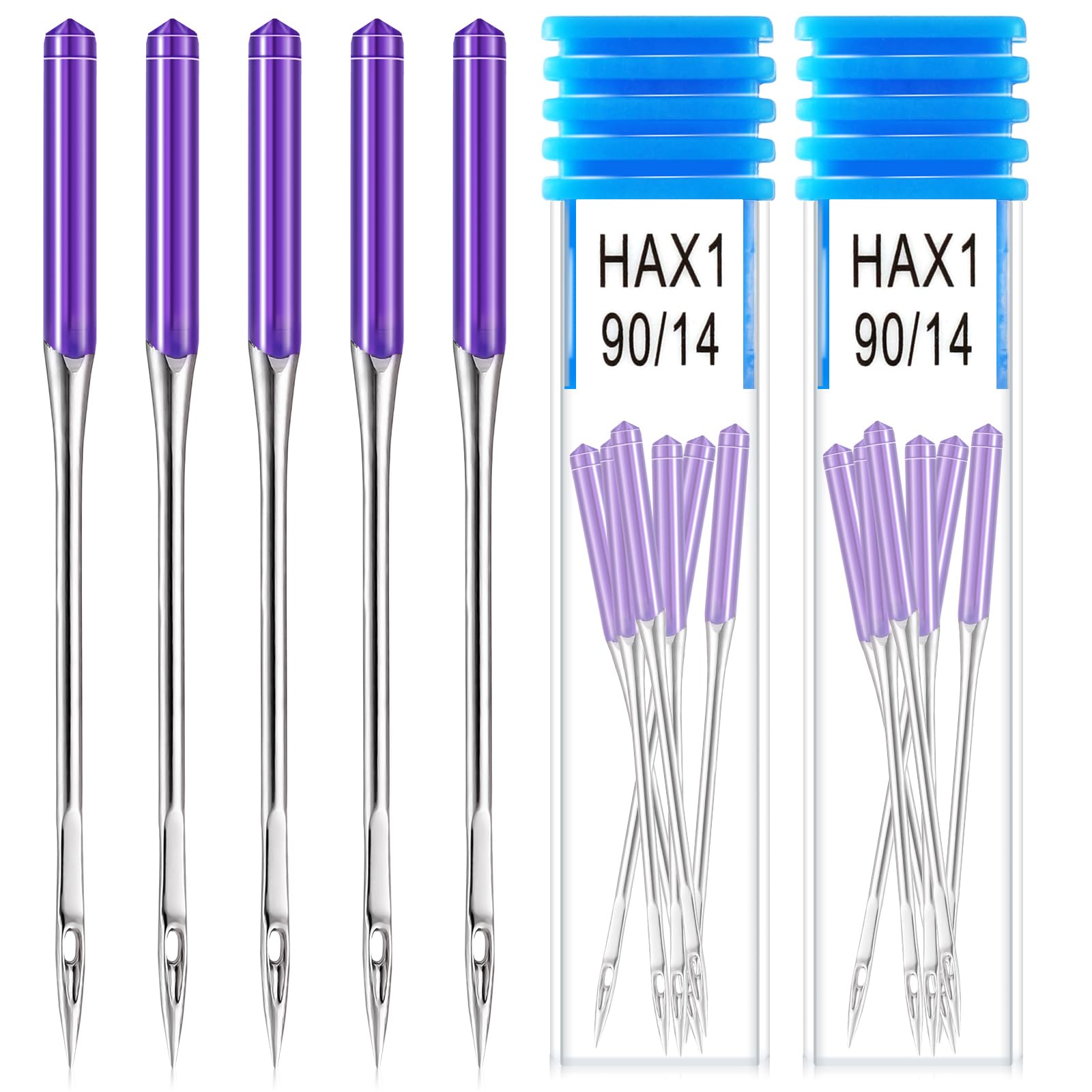 Snapklik.com : 30pcs 90/14 Prevent Skipped Stiches Ball Point Sewing ...