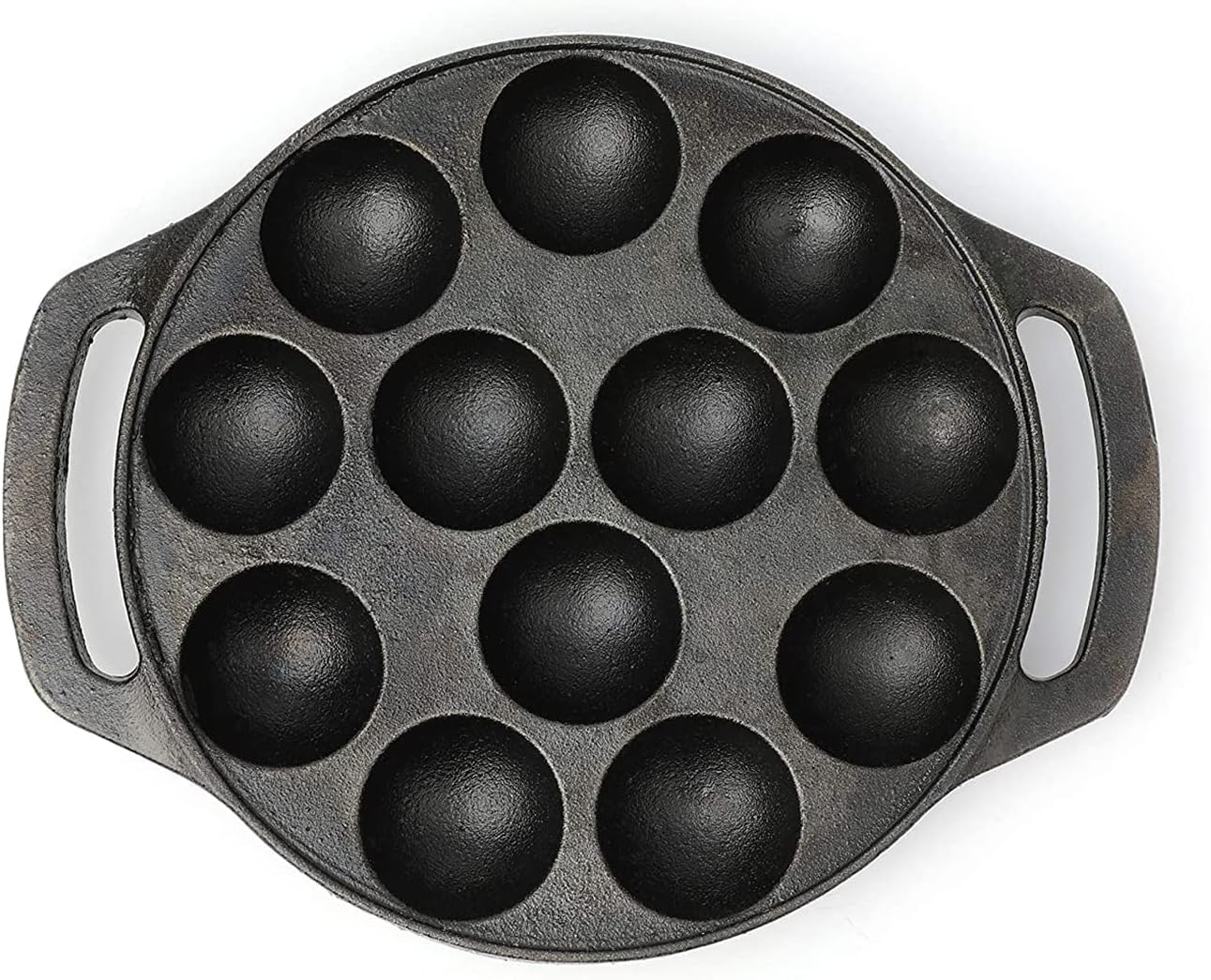 Buy ROSTON Cast Iron Paniyaram Appam Pan Appe Ponganalu Pan Chatti ...