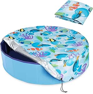 Amazon.com : Ladadee Foldable Round Dog Swimming Pool Cover, for 32 ...