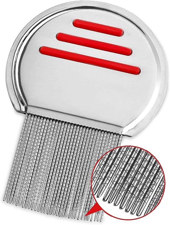 Lice Nit Comb Get Down Stainless Steel Metal Tooth Head Long Teeth ...
