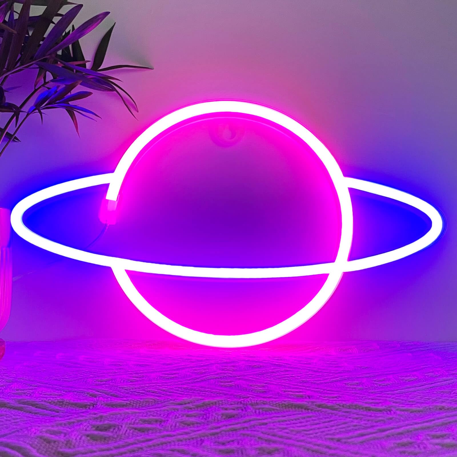 Pink Planets In Space