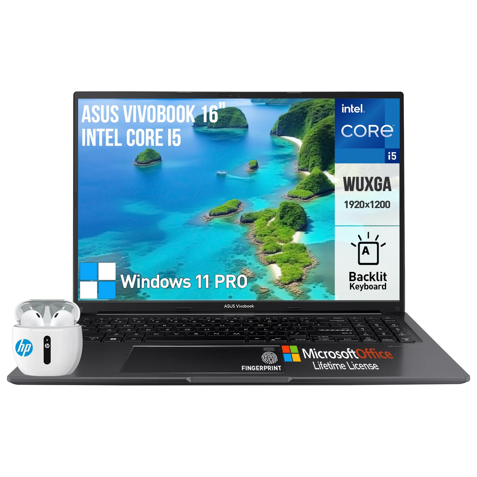 Amazon.com: ASUS Vivobook 16 Laptop Computer, 16 Inch Laptop i5 WUXGA ...