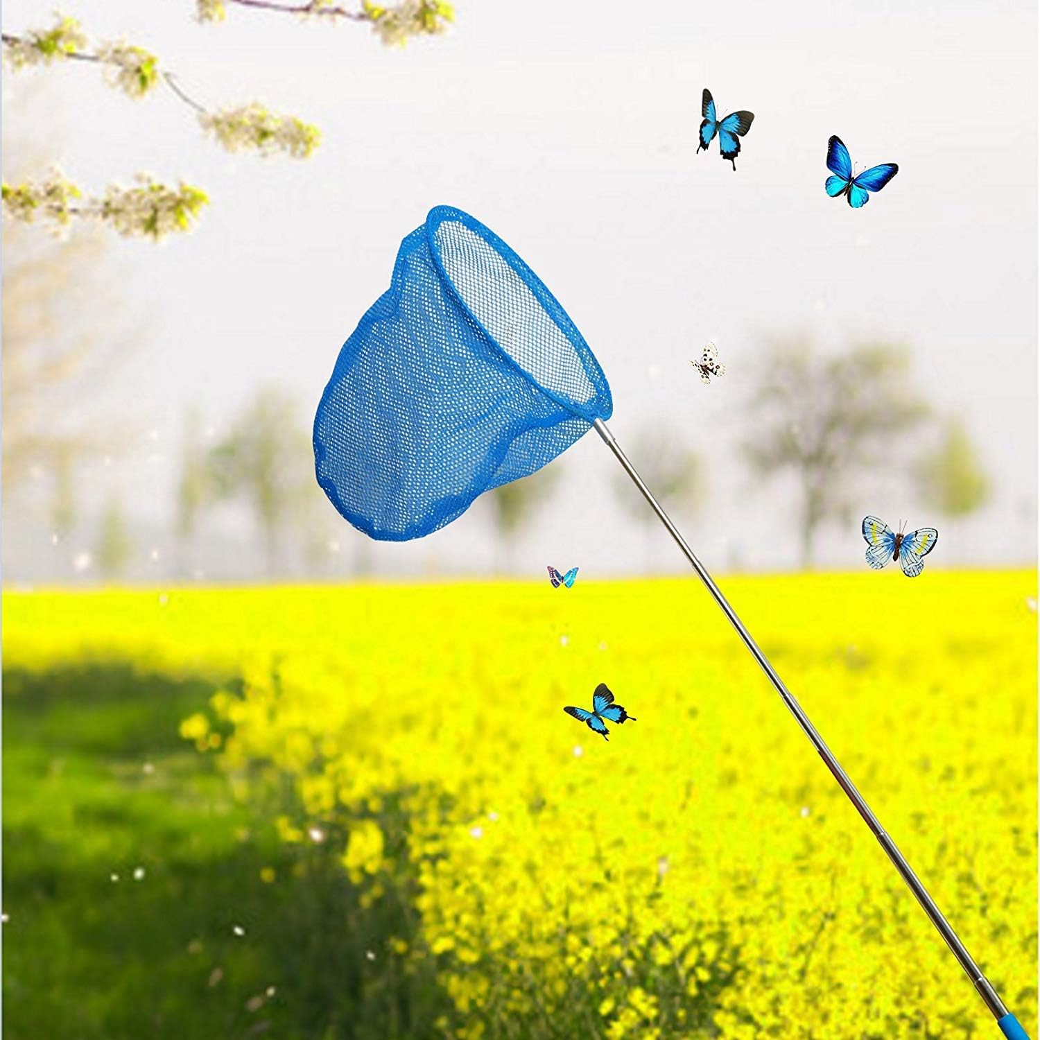 SIMUER 2Pcs Telescopic Butterfly Nets Extendable Fishing Net Insect Net ...