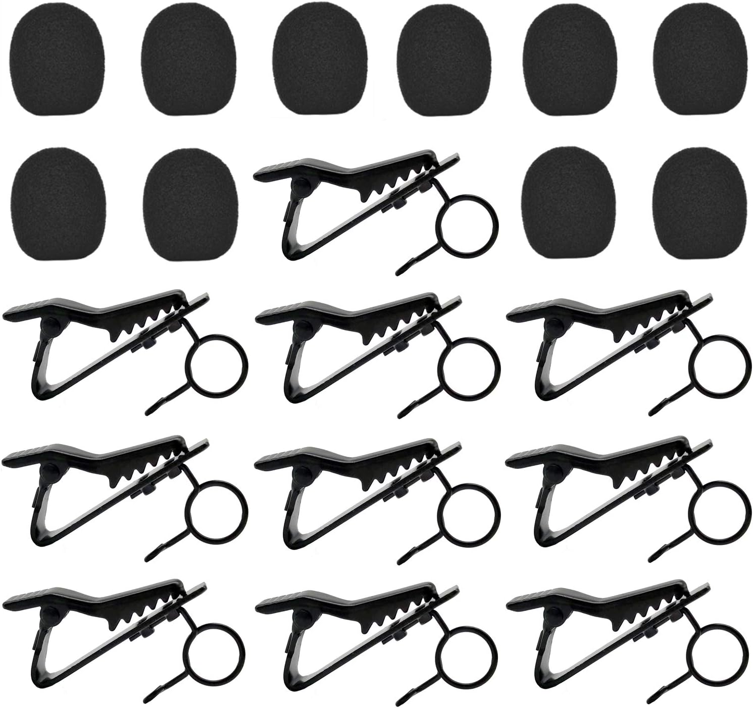 Amazon.com: 20 Pcs Metal Lapel Mic Clips Sponge Cover Kit, Metal ...