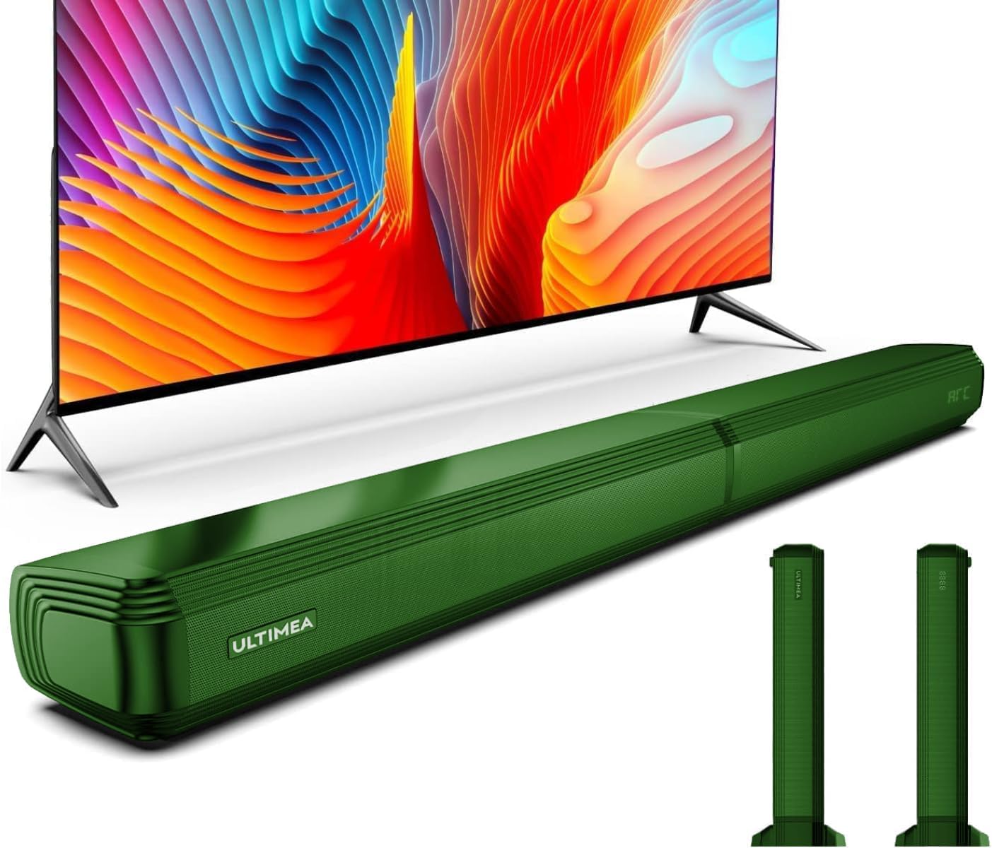 ULTIMEA 2.2ch Sound Bar for TV, Peak Power 100W, Detachable Design, 2 ...