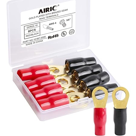 Amazon.com: ROCKRIX 4 AWG Gauge 100% Copper Ring Set Screw Battery ...