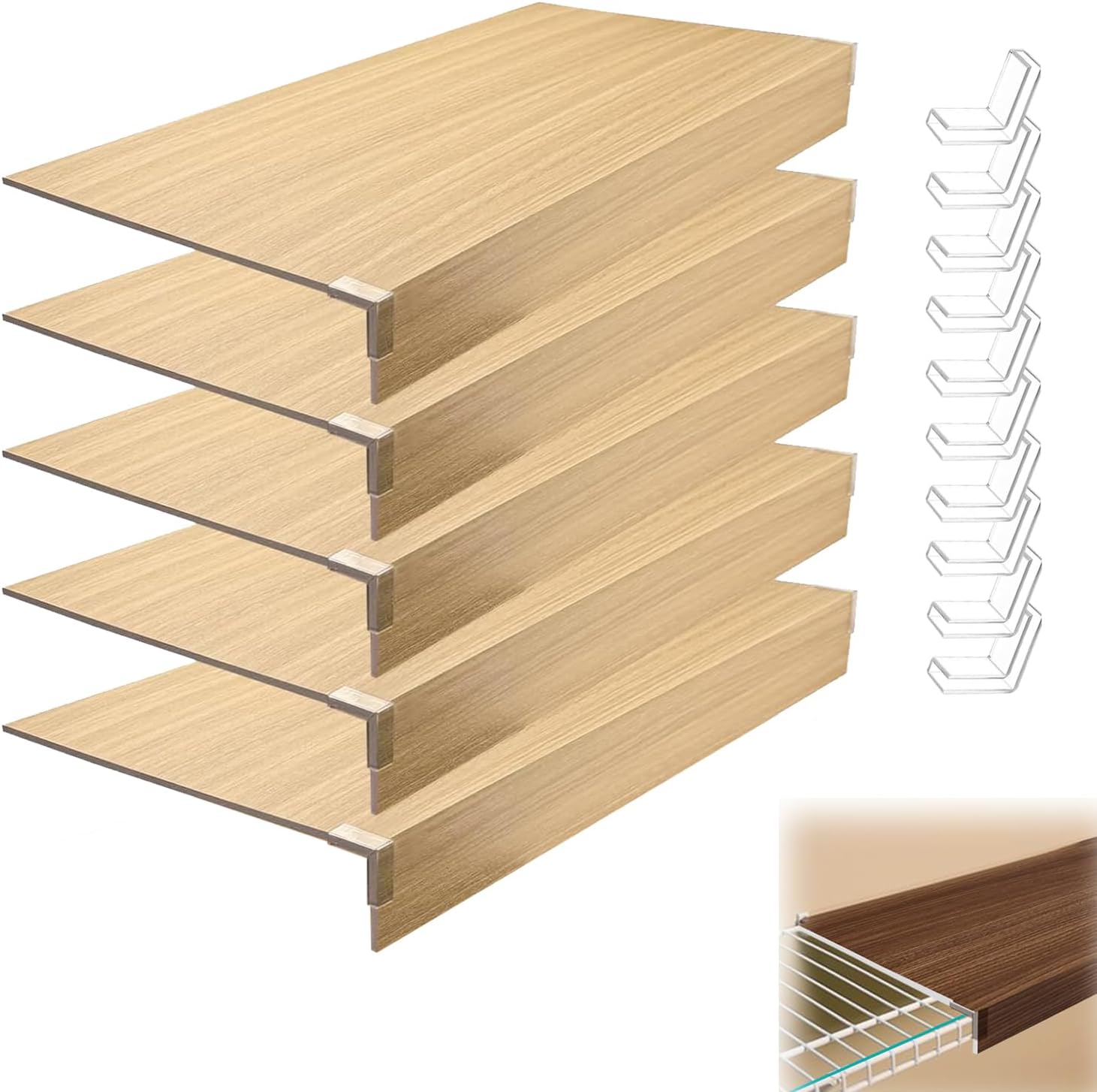 Amazon.com - 5 Pack Wire Shelf Covers,20x12x3in Wire Rack Covers for ...