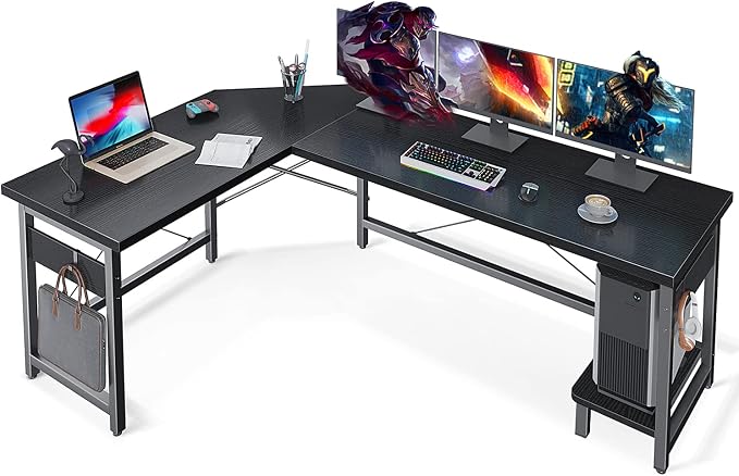 ODK Schreibtisch L Form, Computertisch, Schreibtisch Groß, Stabiler ...