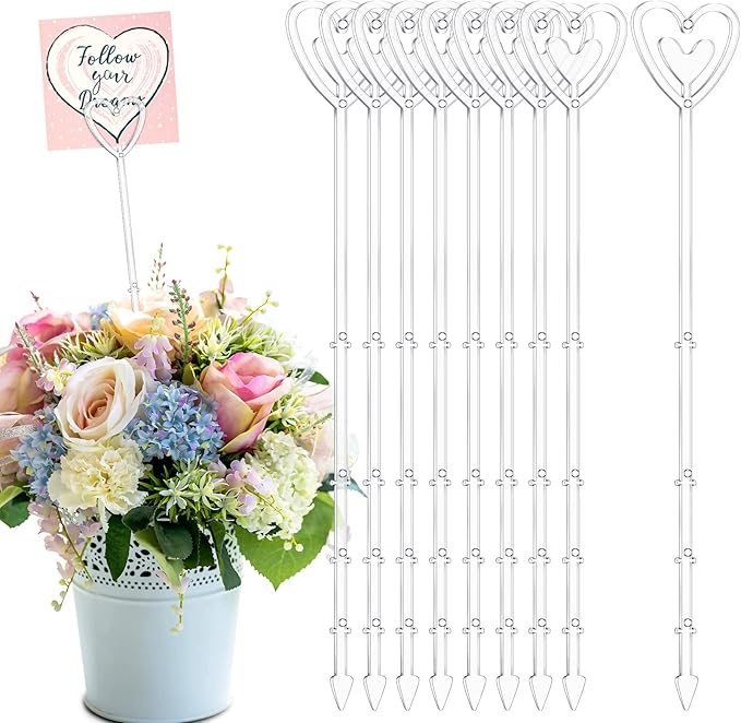 Amazon.com: 240 Pcs Floral Picks Card Holder Plastic Straight Head ...