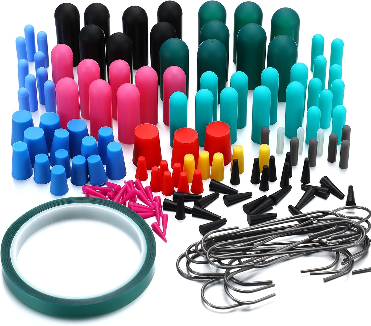 Amazon.com: Yalikop 186Pcs Powder Coating Plugs and Tape Assortment Kit ...