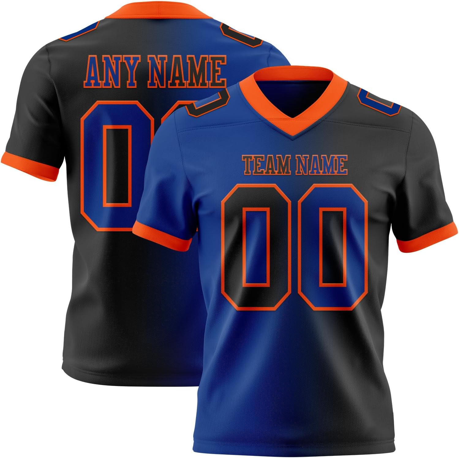 Amazon.com : Design Your Own Football Jerseys Navy Blue and Black ...