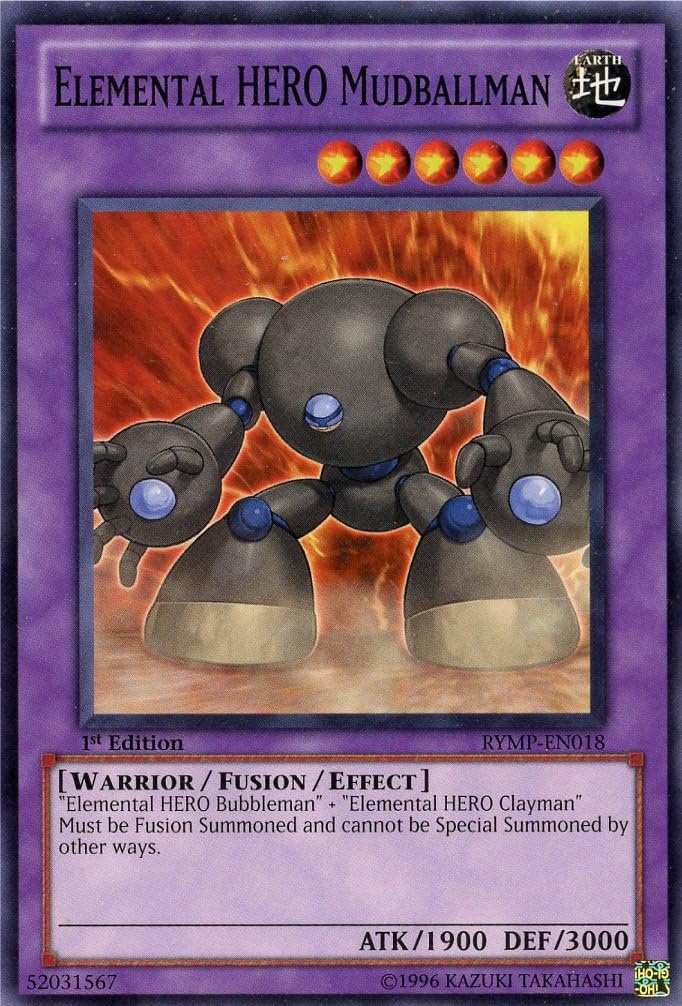 Amazon.com: YU-GI-OH! - Elemental Hero Mudballman (RYMP-EN018) - Ra ...