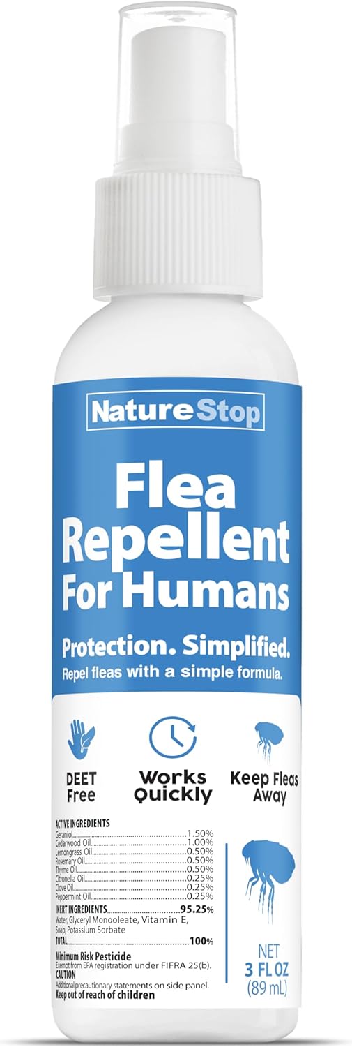 Amazon.com: NatureStop Flea Repellent Spray for Humans, DEET-Free ...