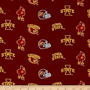 Amazon.com: Collegiate Cotton Broadcloth Iowa State Fabric : Arts ...