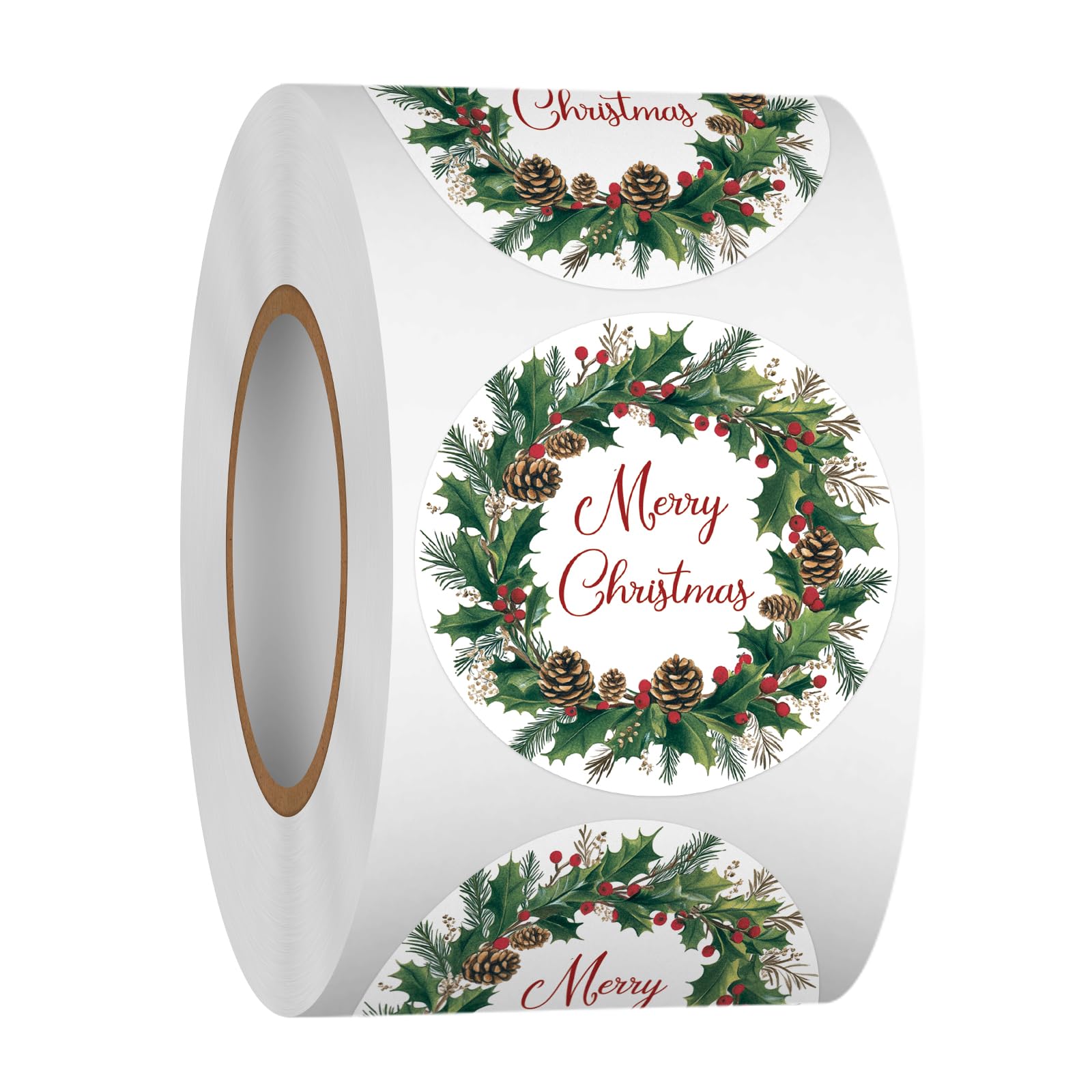 Amazon.com : Heyfibro 1.5 Inches Christmas Sticker Roll, 500 Pcs Merry ...