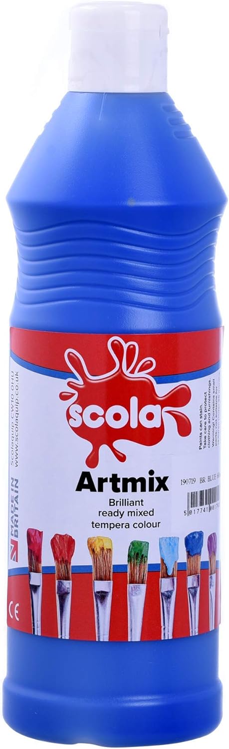 SALE - 600ml Bright Blue Poster Paint for Kids | Ready Mix Kids Paint ...