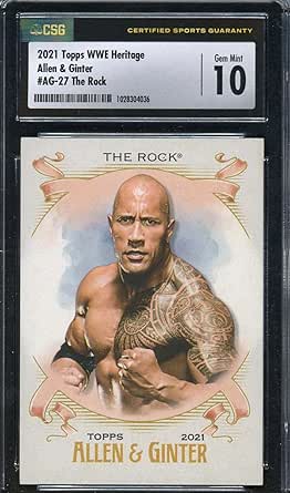 Amazon.com: The Rock Dwayne Johnson 2021 Topps Allen Ginter Wrestling ...
