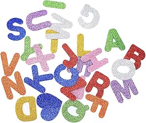 Amazon.com: ccHuDE 140 Pcs Glitter Foam Letters Stickers Self Adhesive ...