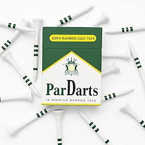 Amazon.com : LookGoodGolf Par Darts Premium Bamboo Golf Tees, Pack of ...
