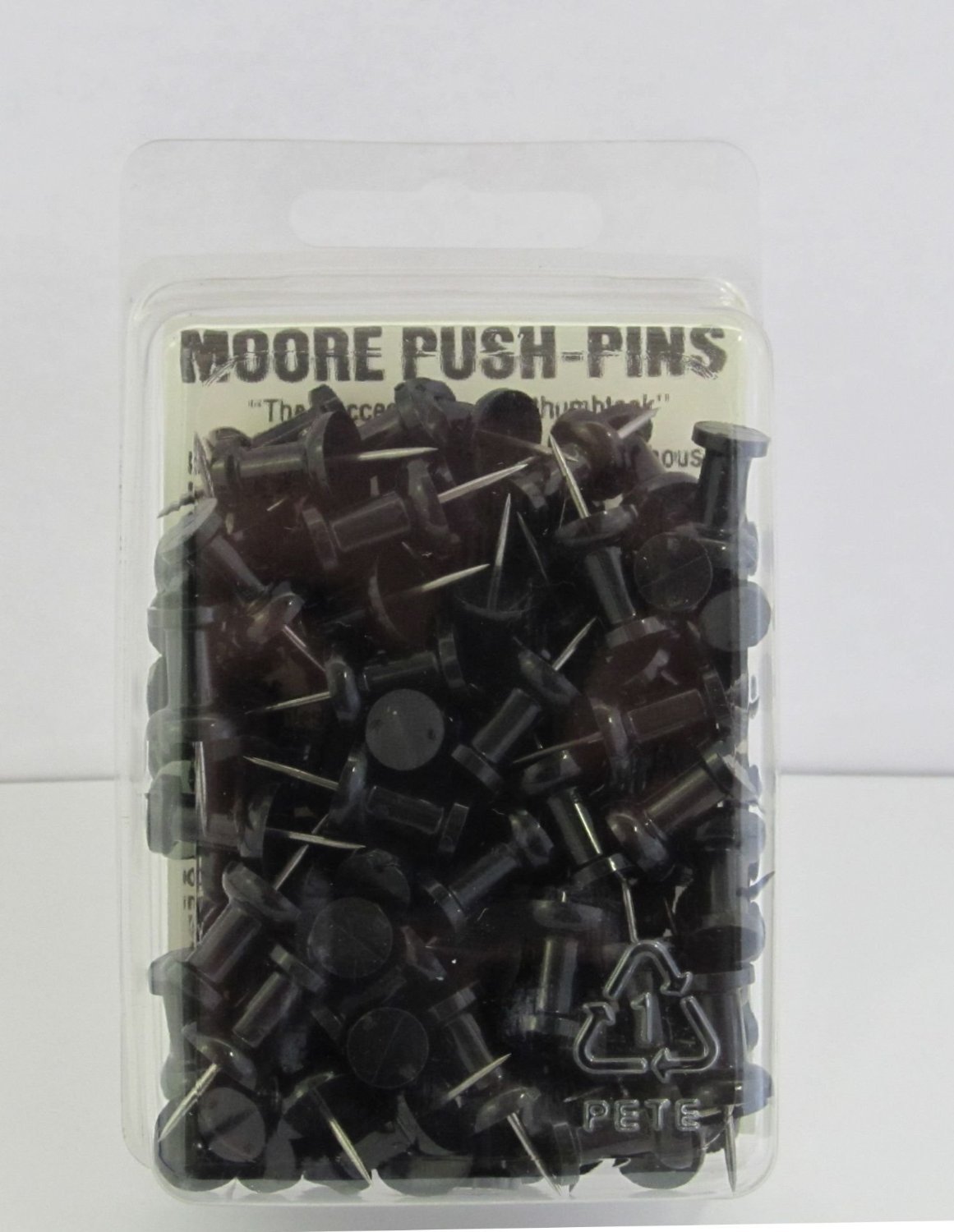 Moore Plastic Head Push Pin, Black, 100 Per Box (2P-100-BK) : Amazon.in ...