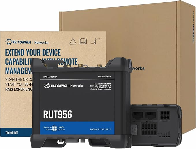 Amazon.com: Teltonika RUT956 Industrial Cellular WiFi Router - 4G LTE ...