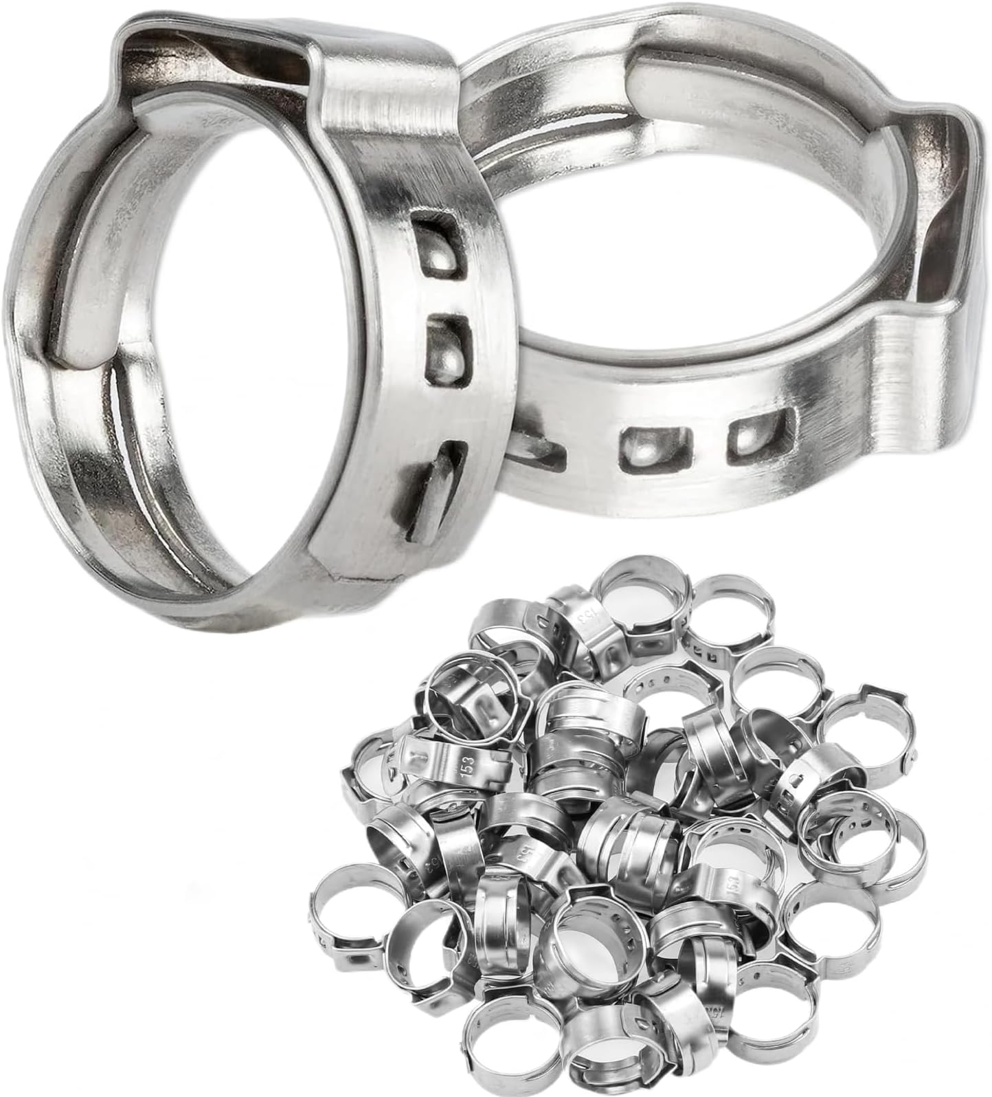 Amazon.com: 20 pieces Double Ears (2 Ear) Hose Clamps size 3/8 ...