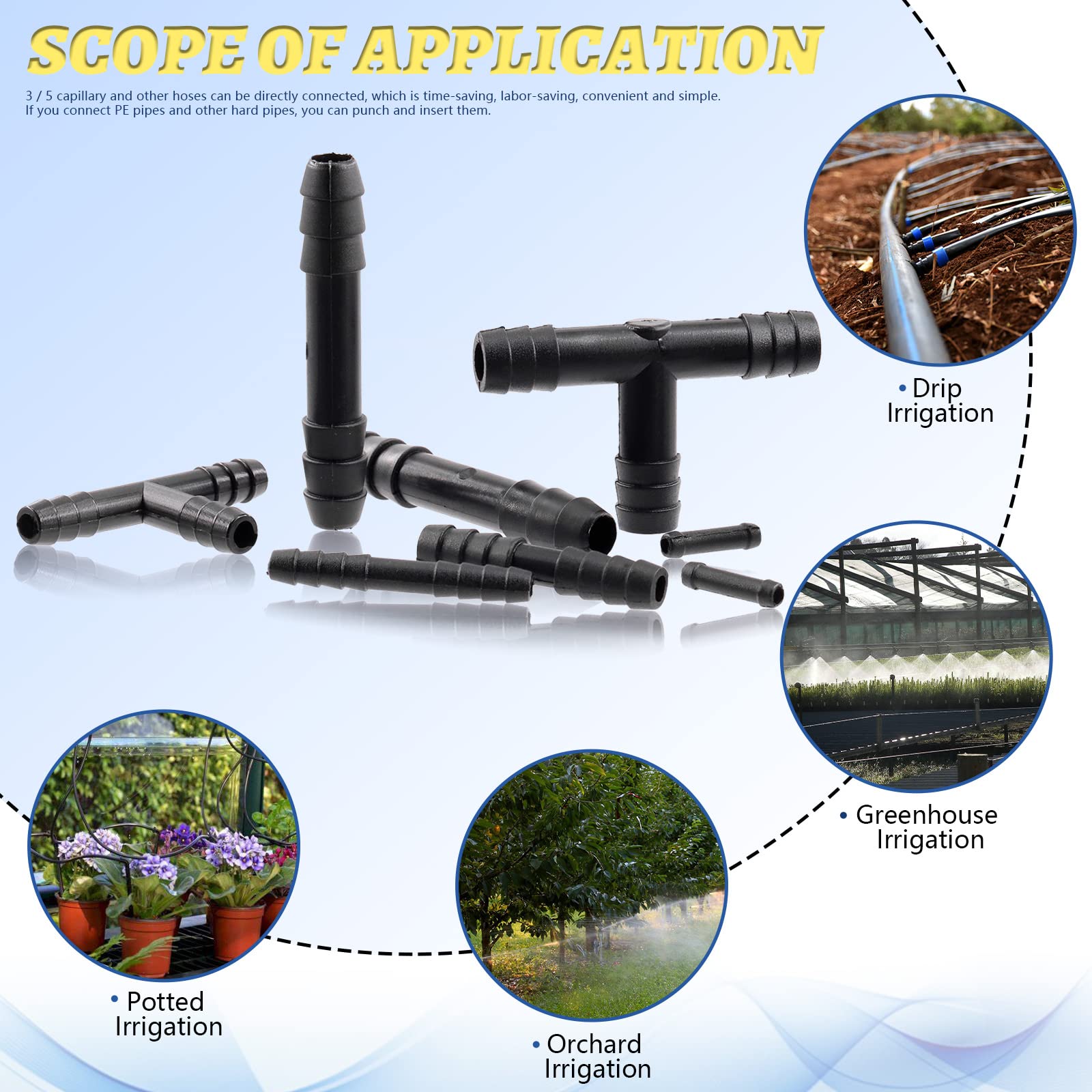 Snapklik.com : 113Pcs 12 Size Vacuum Connector Assortment Black Nylon ...