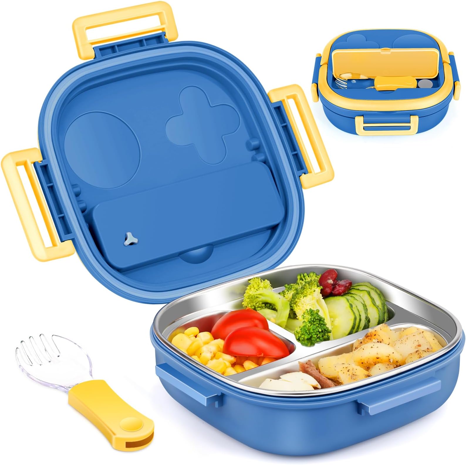 Amazon.com: Signoraware Stainless Steel Bento Box -Adult Lunch Box For ...
