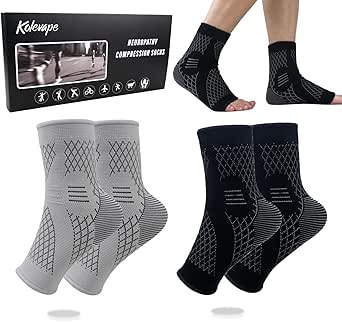 Amazon.com: 2 Pairs Neuropathy Socks for 30-40mmhg, Neuropathy Socks ...