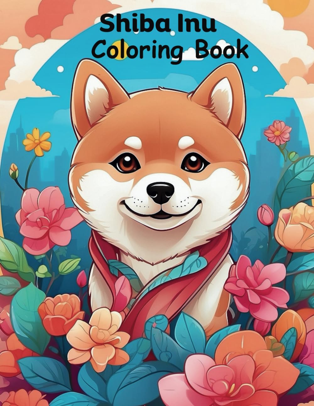 Shiba Inu Coloring Book: 50 Adorable coloring images for all ages ...