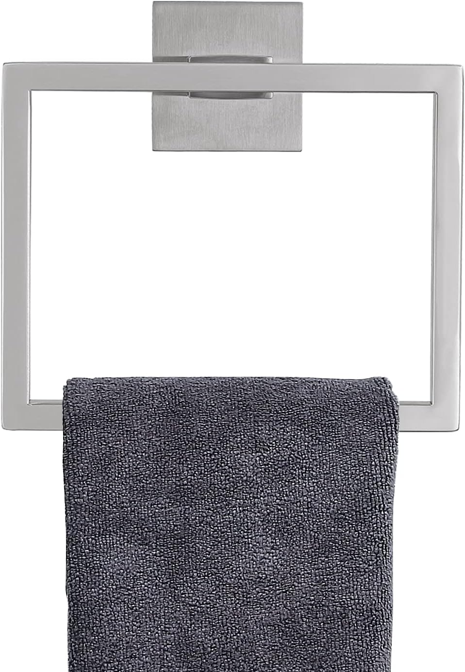 Amazon.com: TNOMS Brushed Towel Ring Modern Square Hand Towel Bar,Towel ...