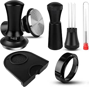 Coffee Tamper 51mm, Espresso Tamper Set with WDT Tool, 51mm Dosing ...