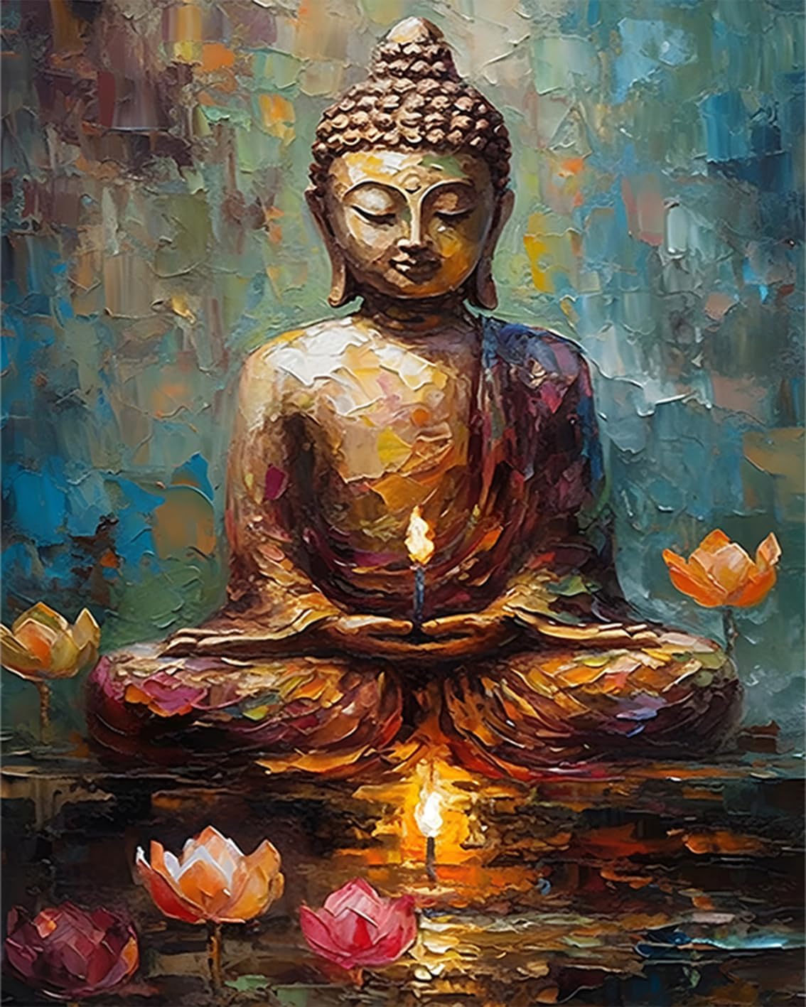 Amazon.com: TUMOVO DIY Paint by Number for Adult, Buddha Statue Paint ...