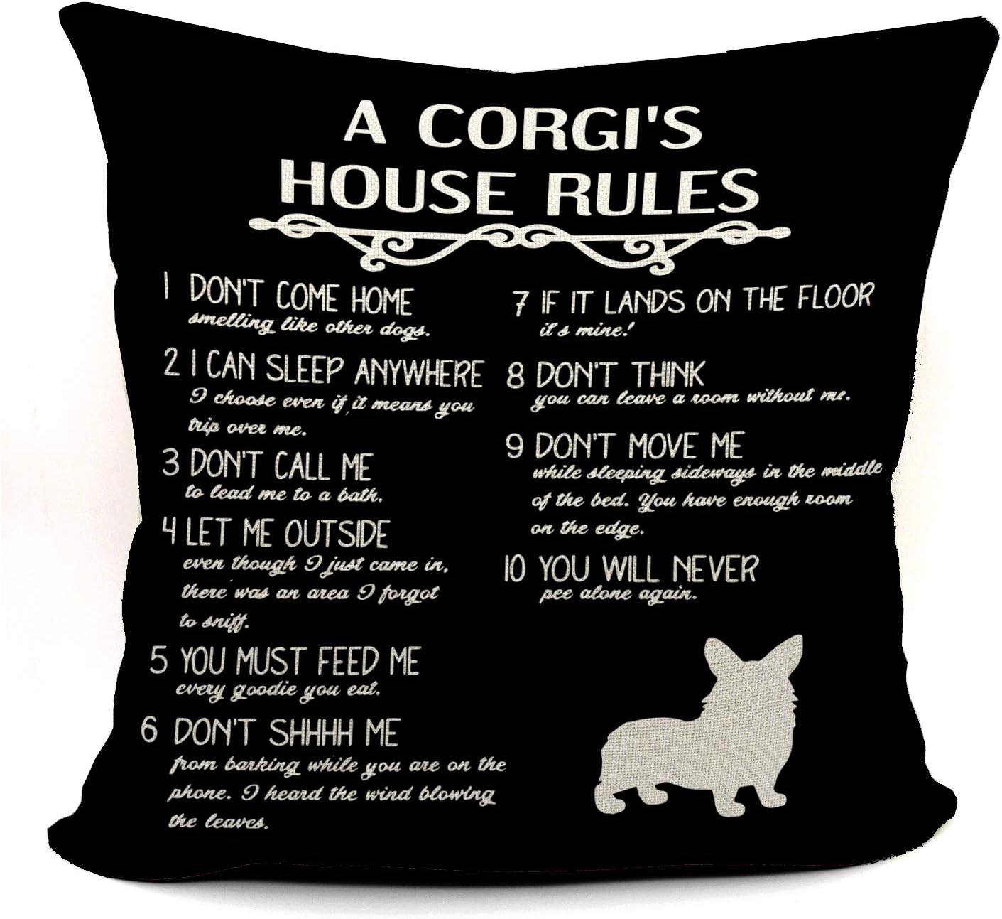 Amazon.com: Mancheng-zi Corgi Pillow Covers 18x18,Corgi Gifts for Corgi ...