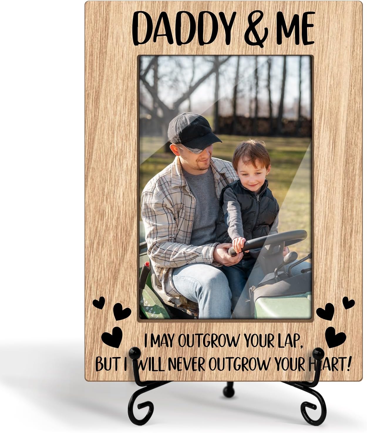 Amazon.com - Zgogy Daddy and Me Picture Frame Dad Picture Frame Wooden ...