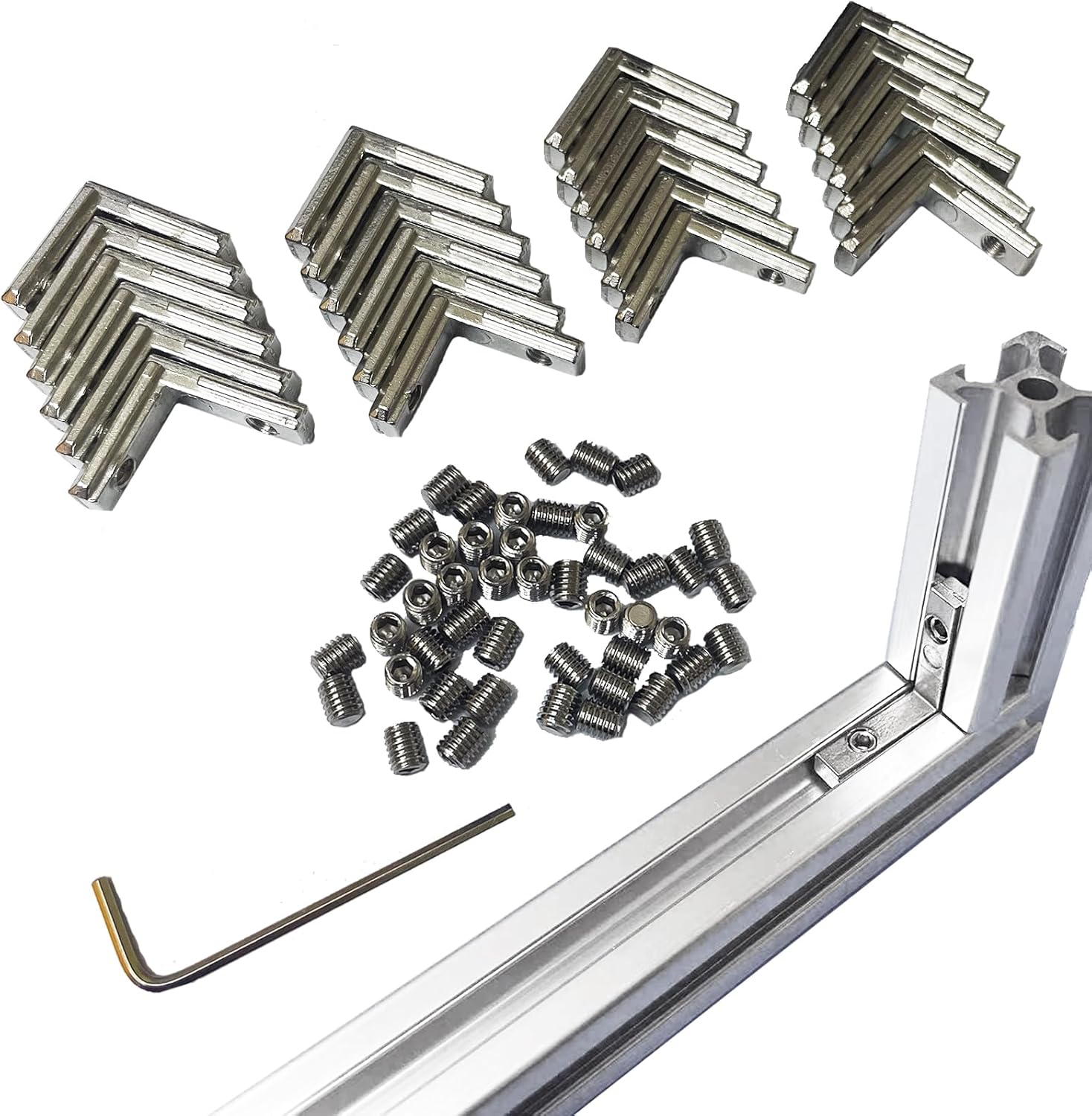 Amazon.com: 24pcs Sliver 2020 Series L-Shape Interior Inside Corner ...