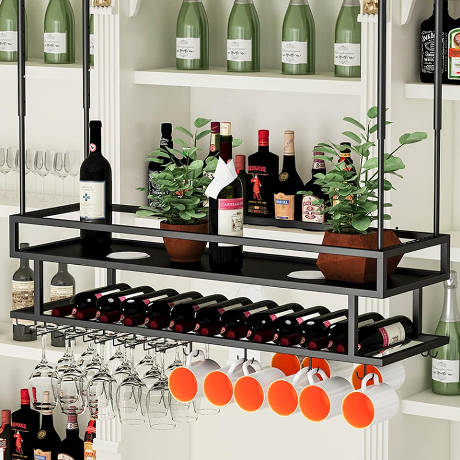 Amazon.com: Restaurant Wine Racks, Bar Wine Holder, Hanging Home Wine ...