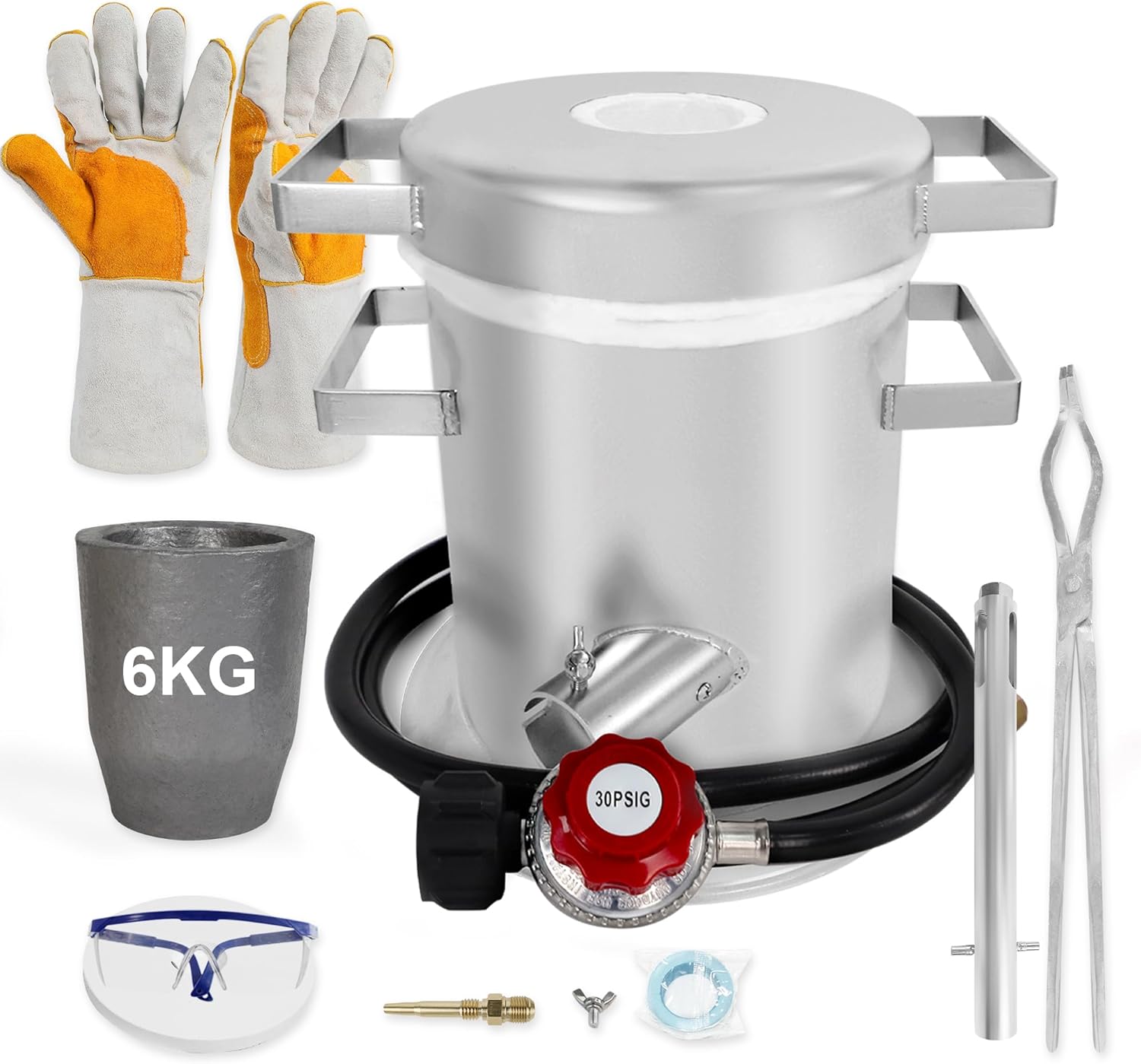 6 KG Propane Melting Furnace, Metal Casting Machine Made of Stainless ...