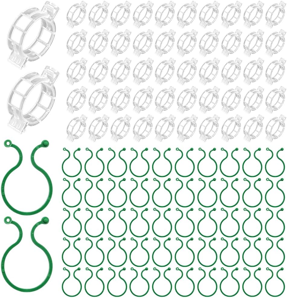 Amazon.com : QHYCWIN 200 Pcs Plant Support Clips, 2 Types in 1 Pack ...