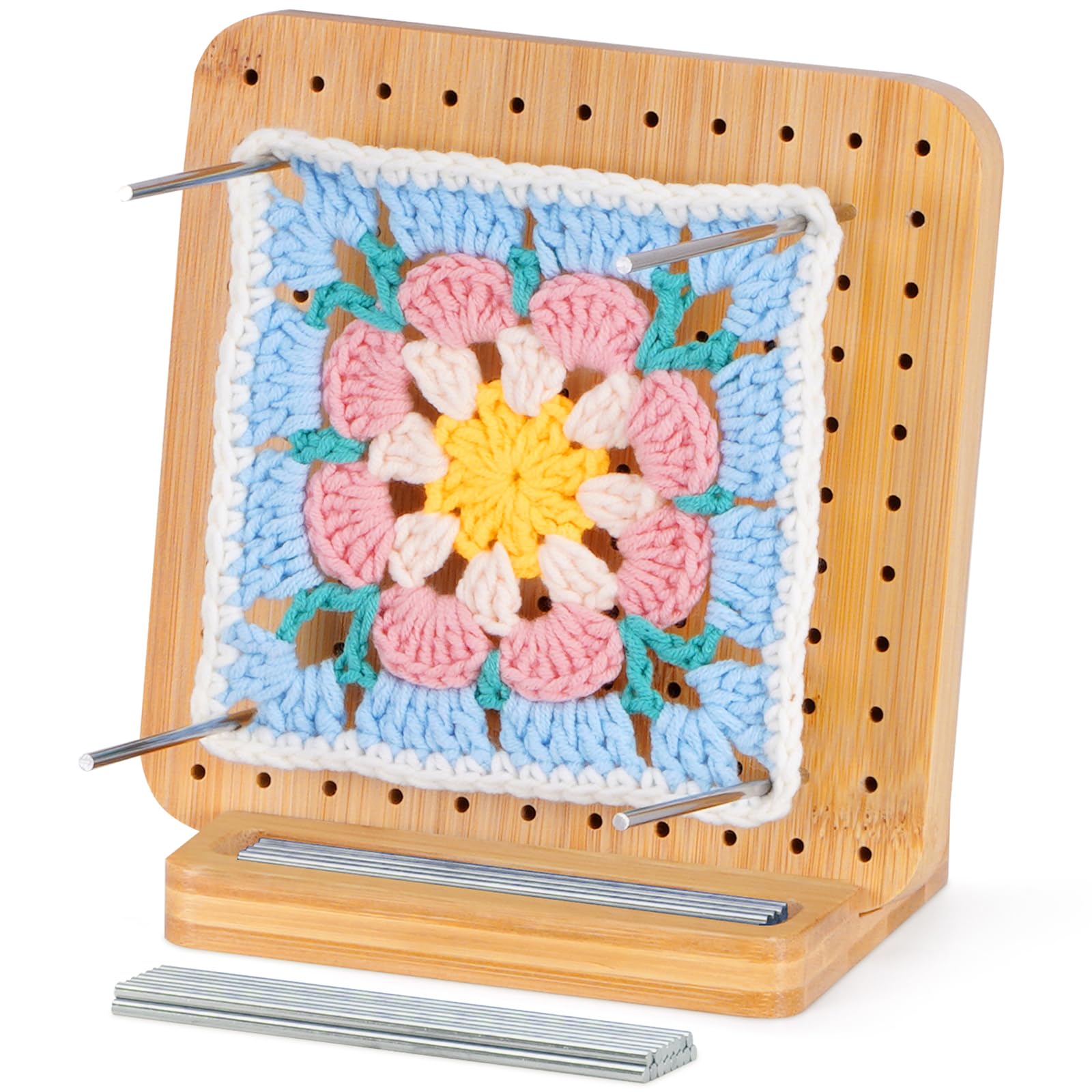 Amazon.com: Lifewit 5.9" Crochet Blocking Board with 10 Pegs, Bamboo ...