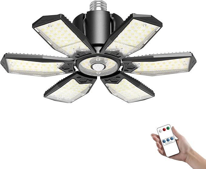 Kryoza Motion Sensor Garage Light 200W 20000LM, Deformable LED Sensing ...